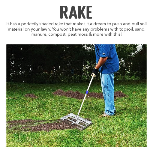 Adjustable Lawn Leveling Rake ~ fastconvenient.com